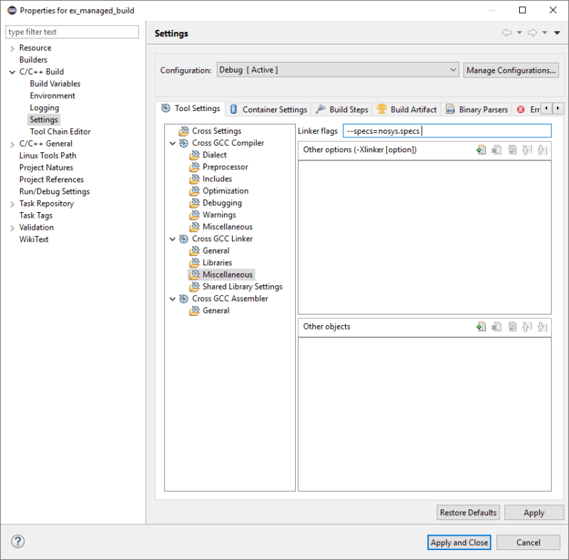 GCC Eclipse Setup Guide — Managed Build Project - JBLopen