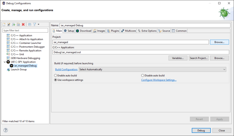 IAR Eclipse Setup Guide — Debug Configuration - JBLopen