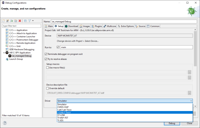 IAR Eclipse Setup Guide — Debug Configuration - JBLopen